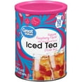 Great Value Raspberry Flavor Iced Tea Drink Mix 23.6 oz makes 10 quarts ...