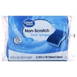 Great Value Scrub Sponges 4 Count for Dishes, Pots, and Pans Cleaning ...