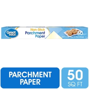 Great Value Unbleached Parchment Paper Roll, 50 Sq ft, 15 W x 40’ L ...