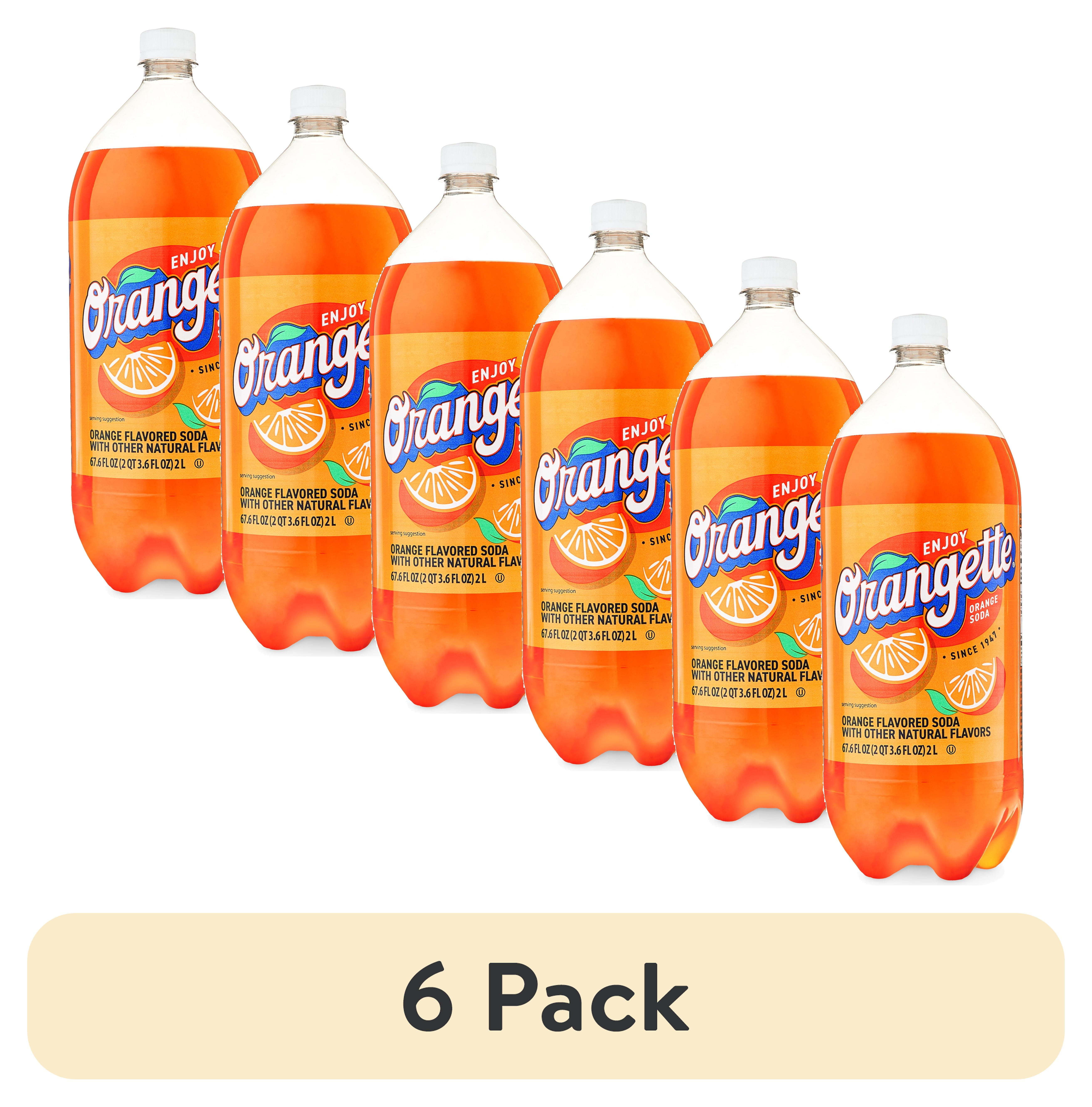 (6 pack) Great Value Orangette Orange Soda, 2 L Bottle - Walmart.com