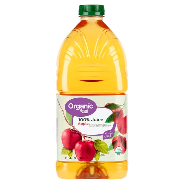 Great Value Organic Apple 100% Juice, 64 fl oz - Walmart.com