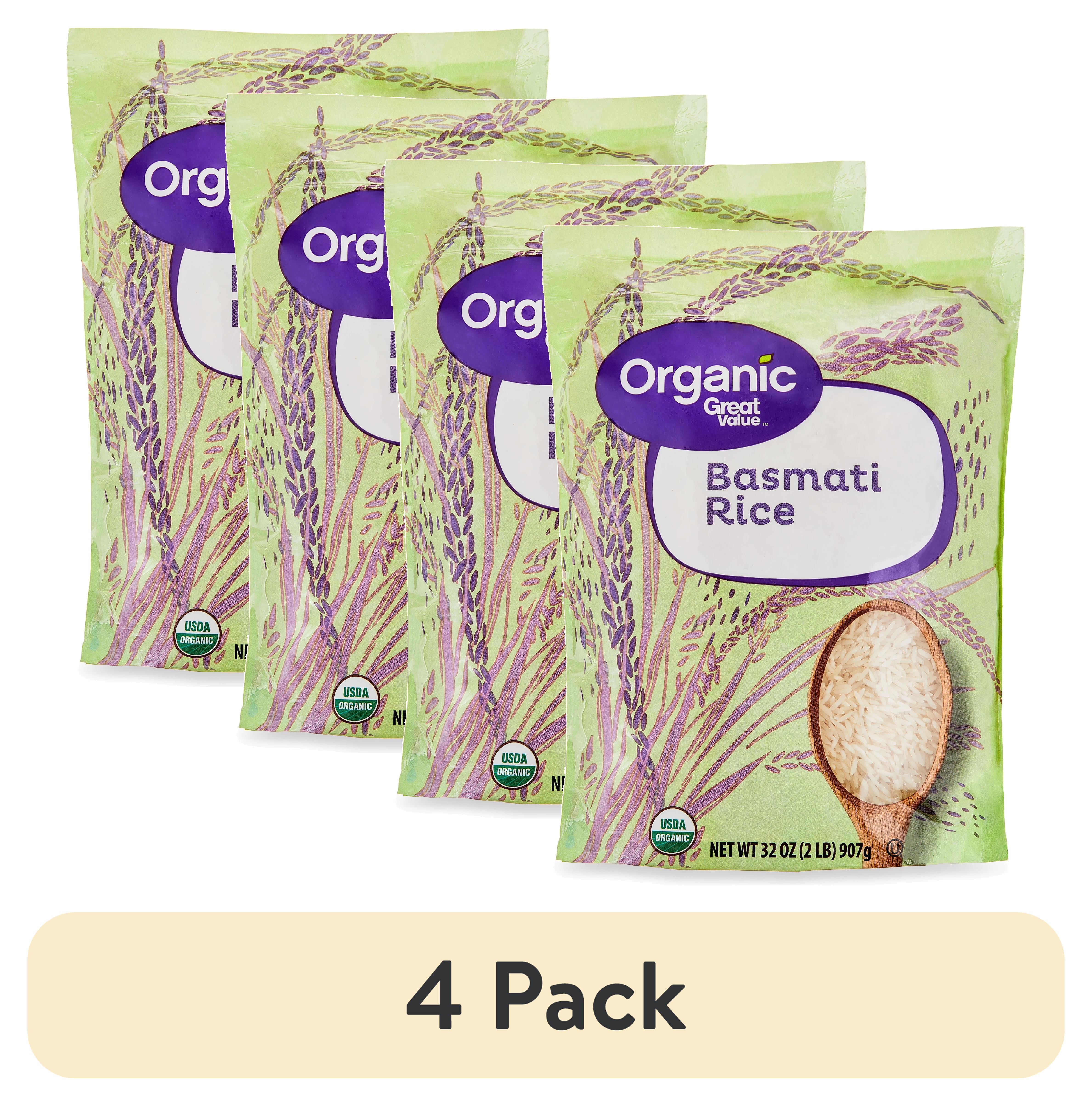 (4 pack) Great Value Organic Basmati Rice, 32 oz - Walmart.com