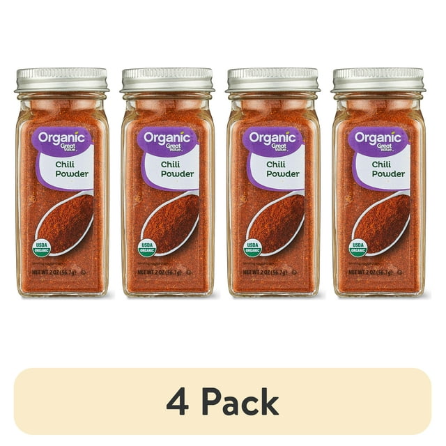 (4 pack) Great Value Organic Chili Powder, 2 oz - Walmart.com