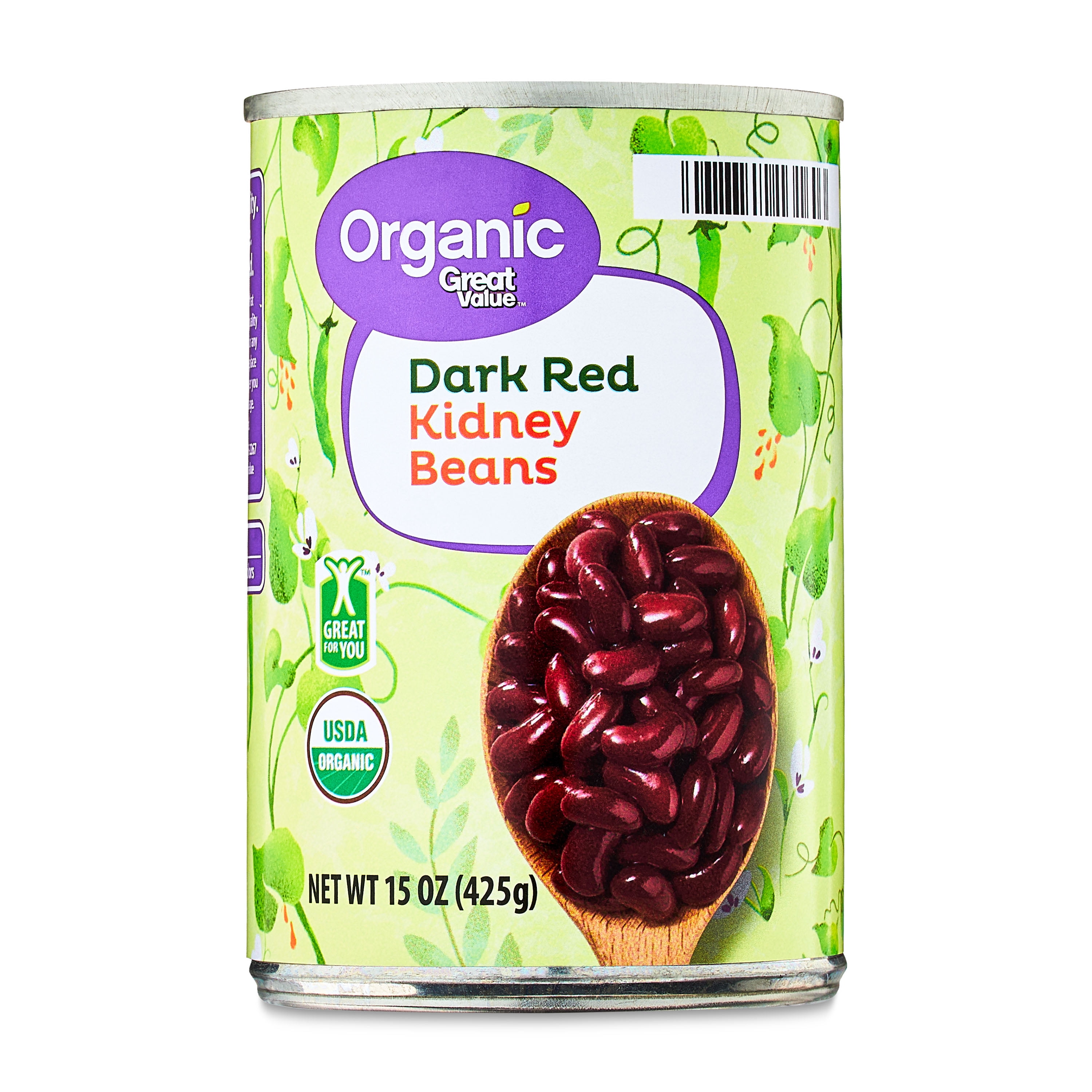 Great Value Organic Dark Red Kidney Beans, 15 oz - Walmart.com