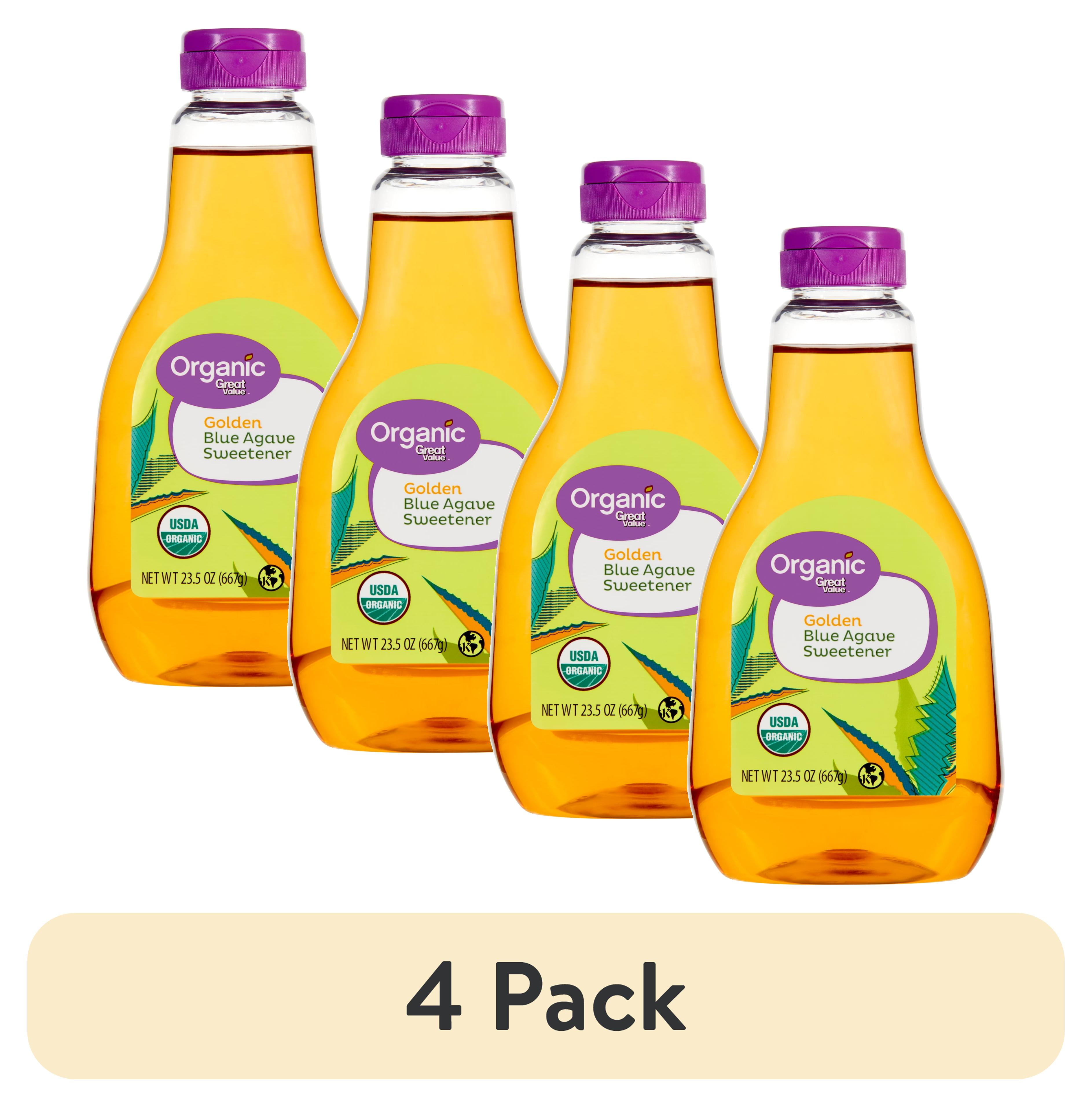 (4 pack) Great Value Organic Golden Blue Agave Sweetener, Sugar ...