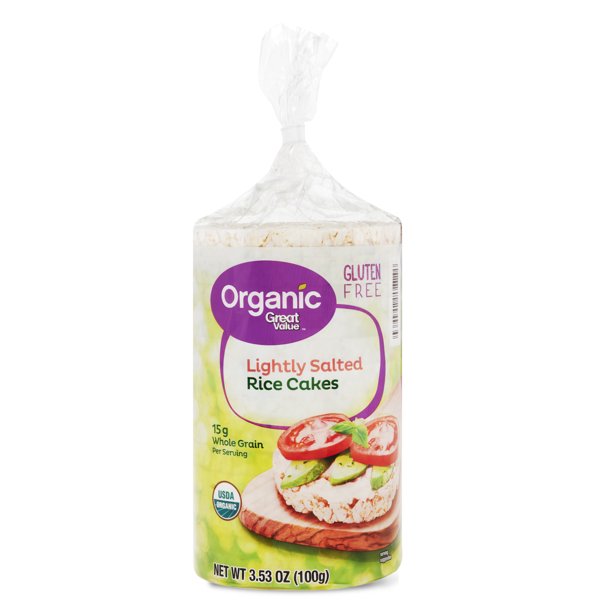 Great Value Organic Lightly Salted Rice Cakes, 3.53 oz - Walmart ...