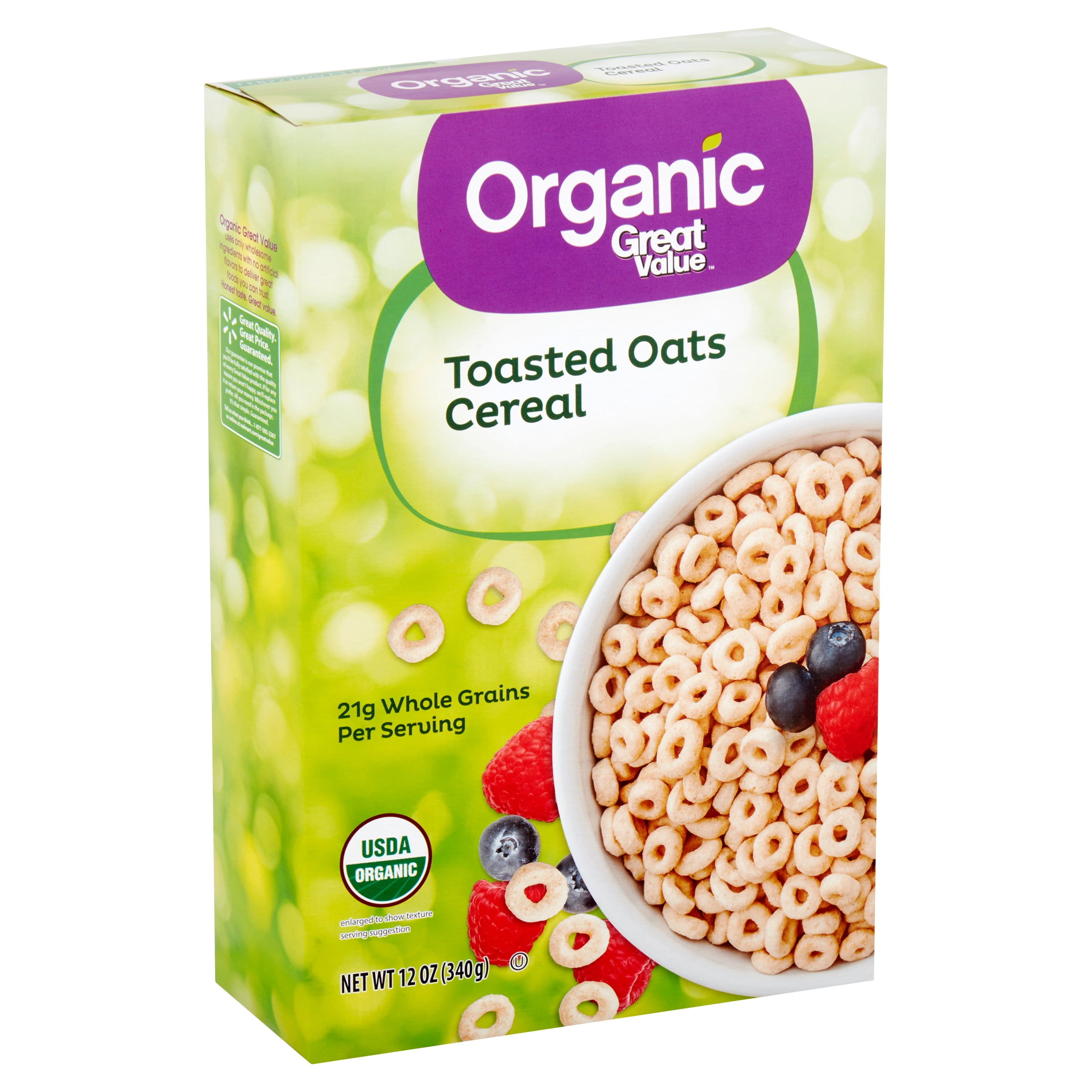 Great Value Organic Toasted Oats, 12 oz - Walmart.com