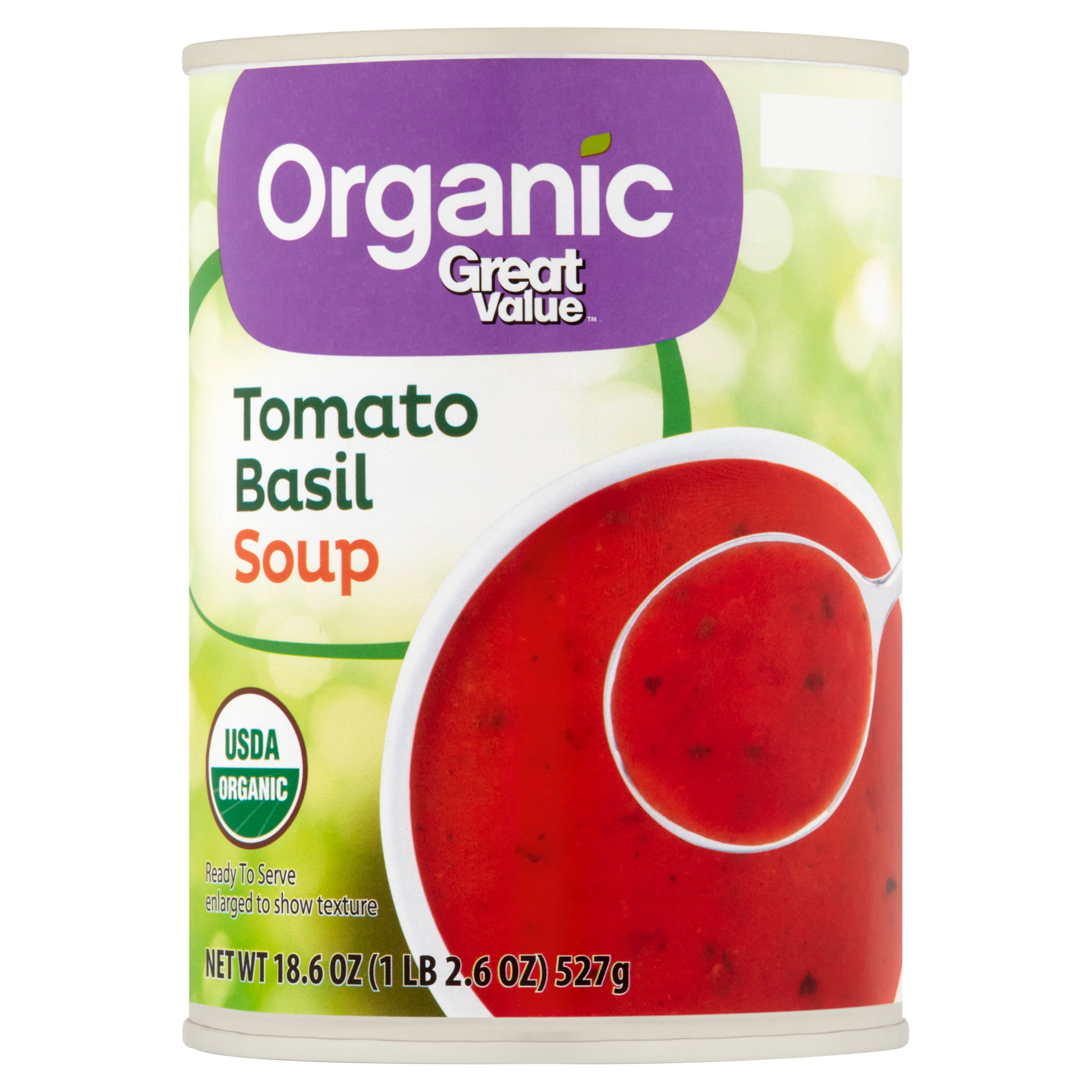 Great Value Organic Tomato Basil Soup, 18.6 oz - Walmart.com
