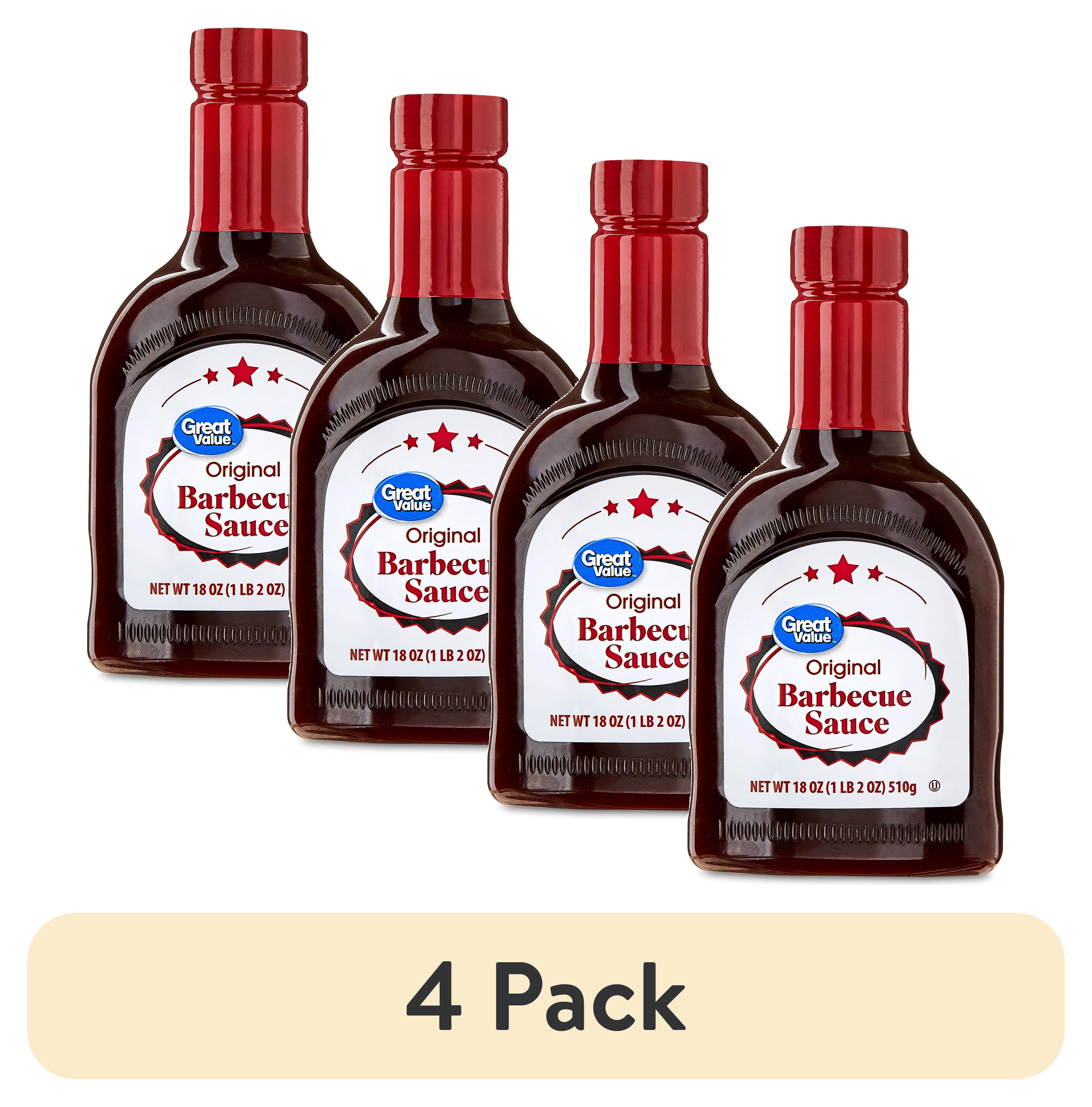 (4 pack) Great Value Original Barbecue Sauce, 18 fl oz - Walmart.com