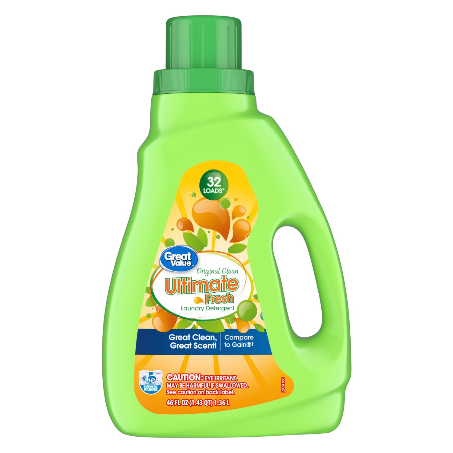 Great Value Ultimate Fresh Laundry Detergent, Original Clean, 46 fl oz ...