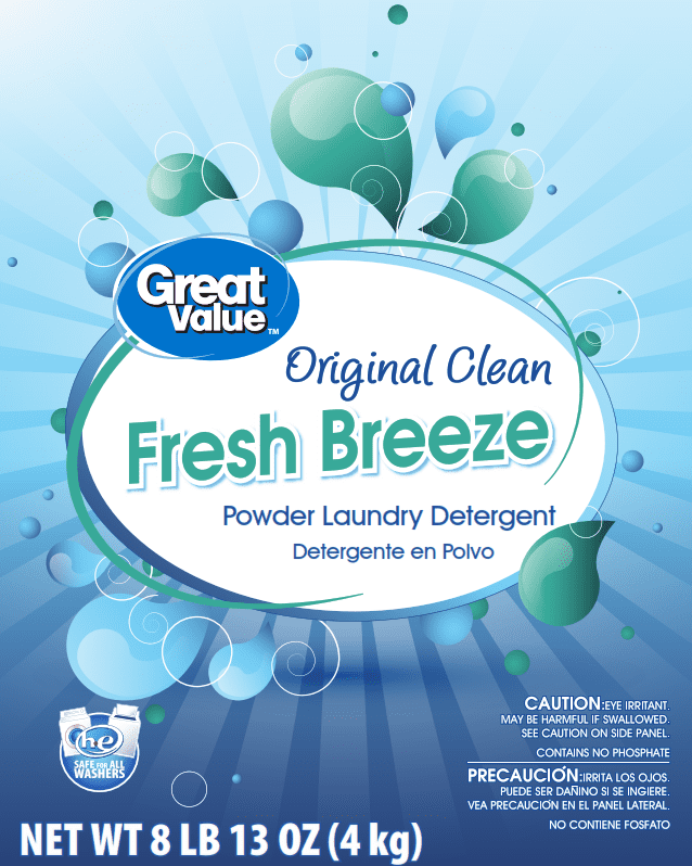 Great Value Original Clean Fresh Breeze Scent Powder Laundry Detergent