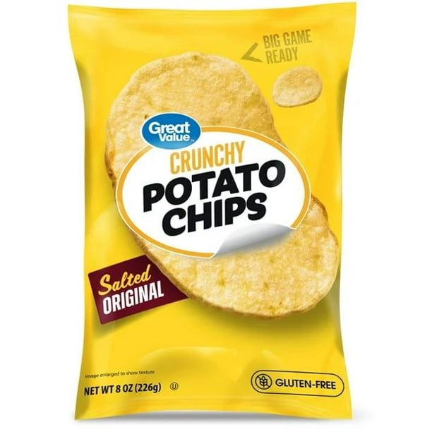Great Value Original Flavor Potato Chips, 8 oz - Walmart Business Supplies