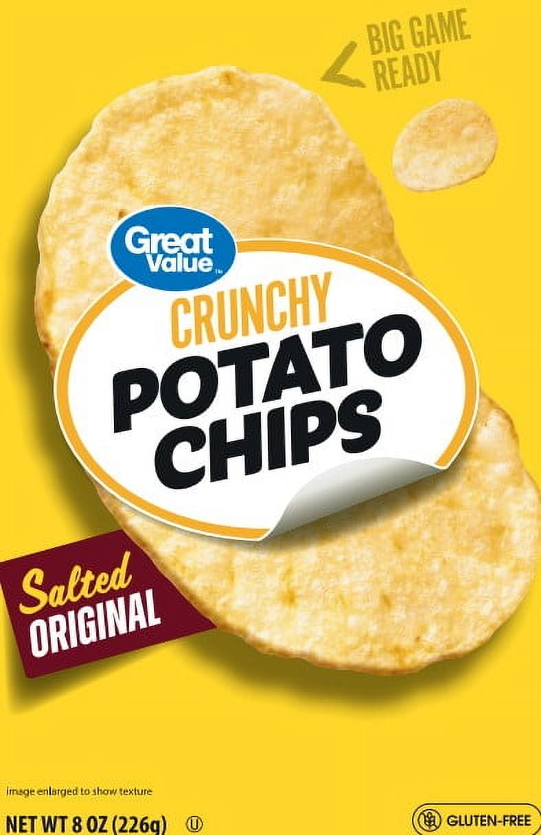 Great Value Original Flavor Potato Chips, 8 oz - Walmart.com