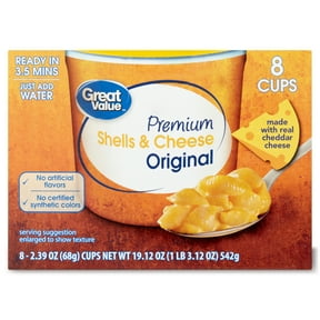 Great Value Macaroni & Cheese 7.25 oz Shelf Stable Box with Creamy ...