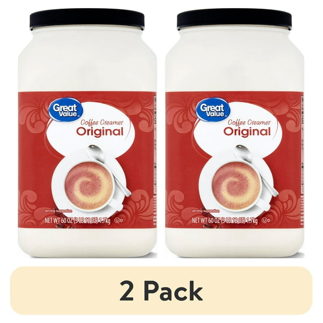(2 pack) Great Value Original Value Size Coffee Creamer, 60 oz ...