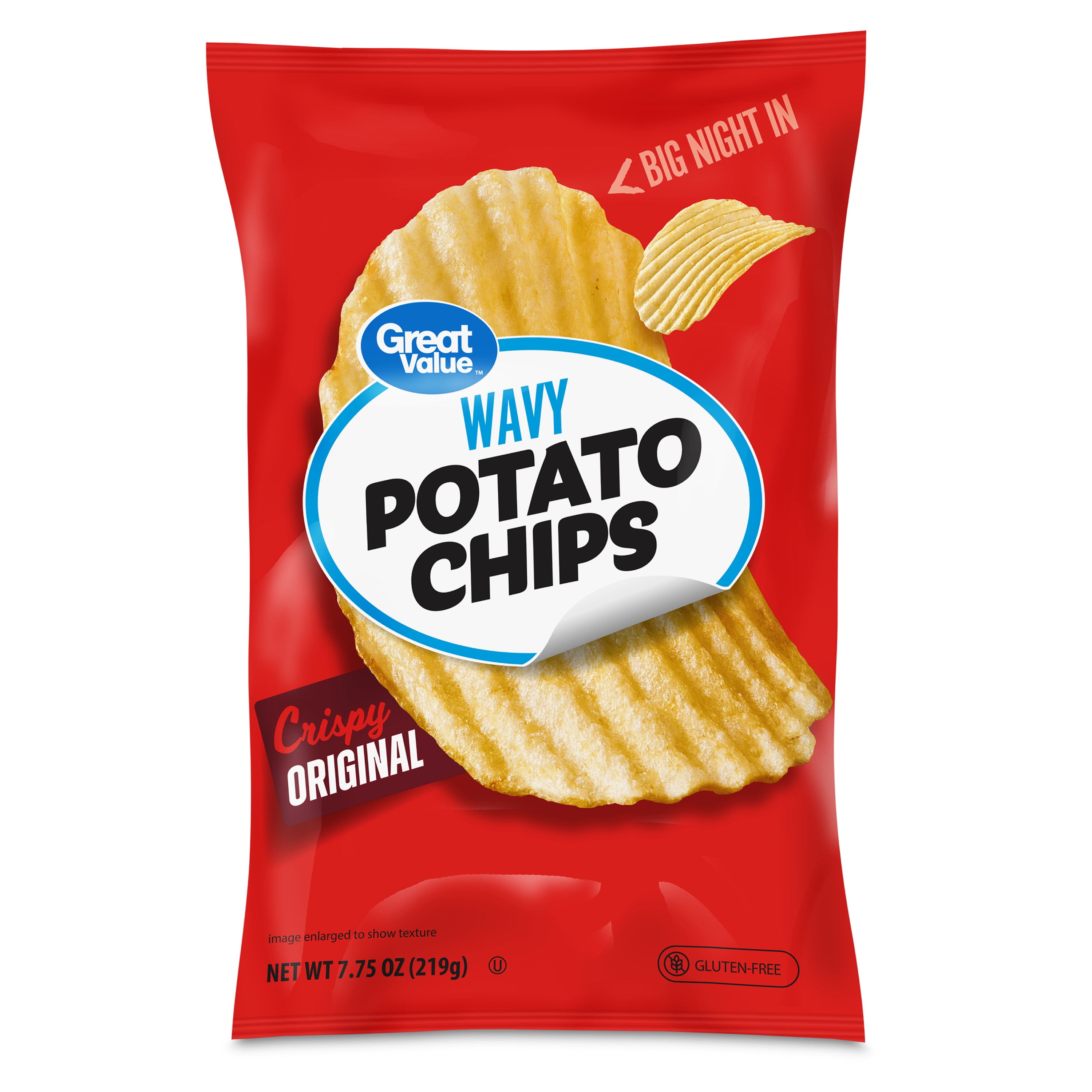 Great Value Wavy Original Potato Chips, 7.75 oz - Walmart.com