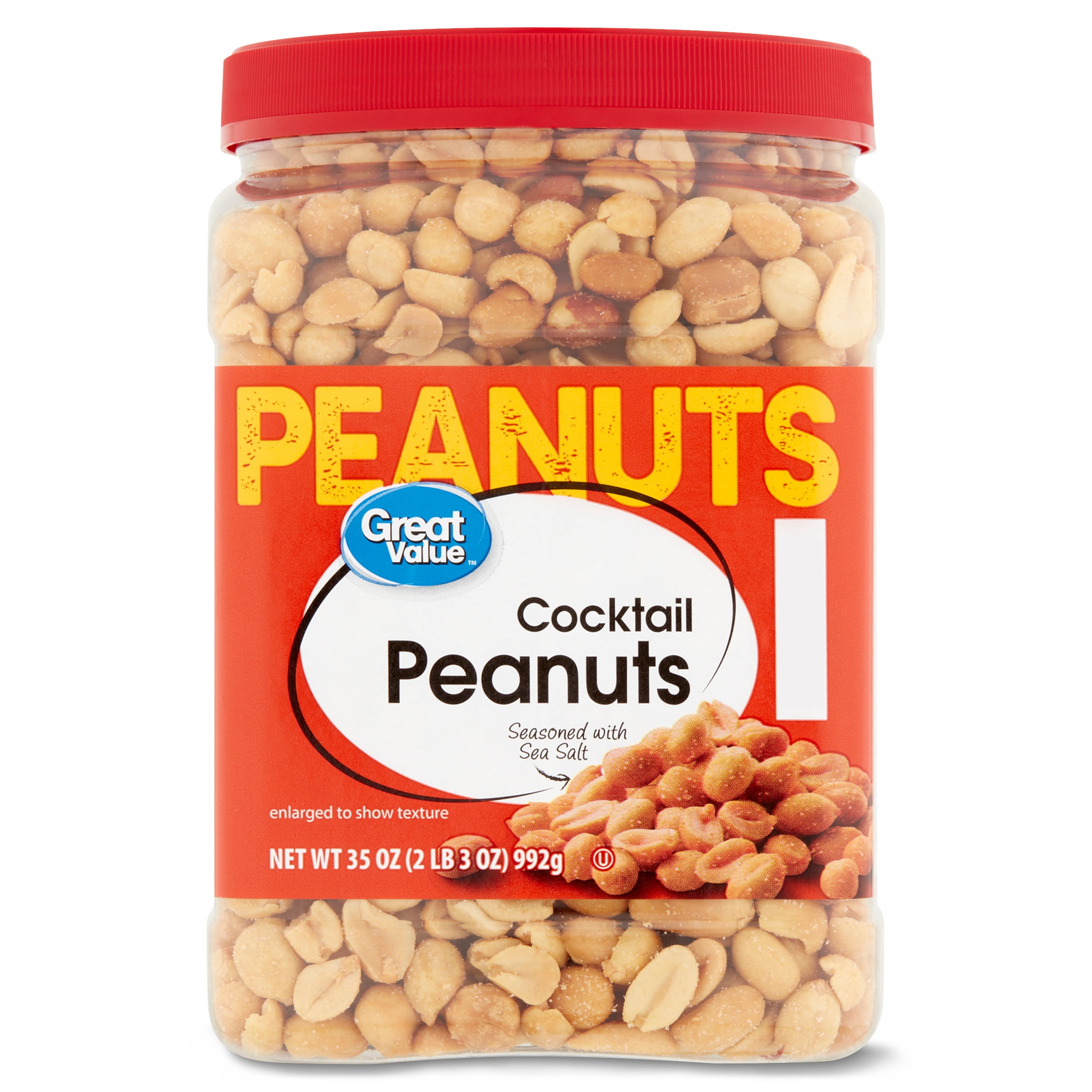 Great Value Roasted & Salted Cocktail Peanuts, 35 oz - Walmart.com