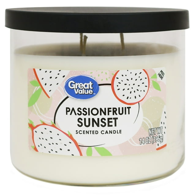 Great Value Passionfruit Sunset Scented Candle, 14 OZ - Walmart.com