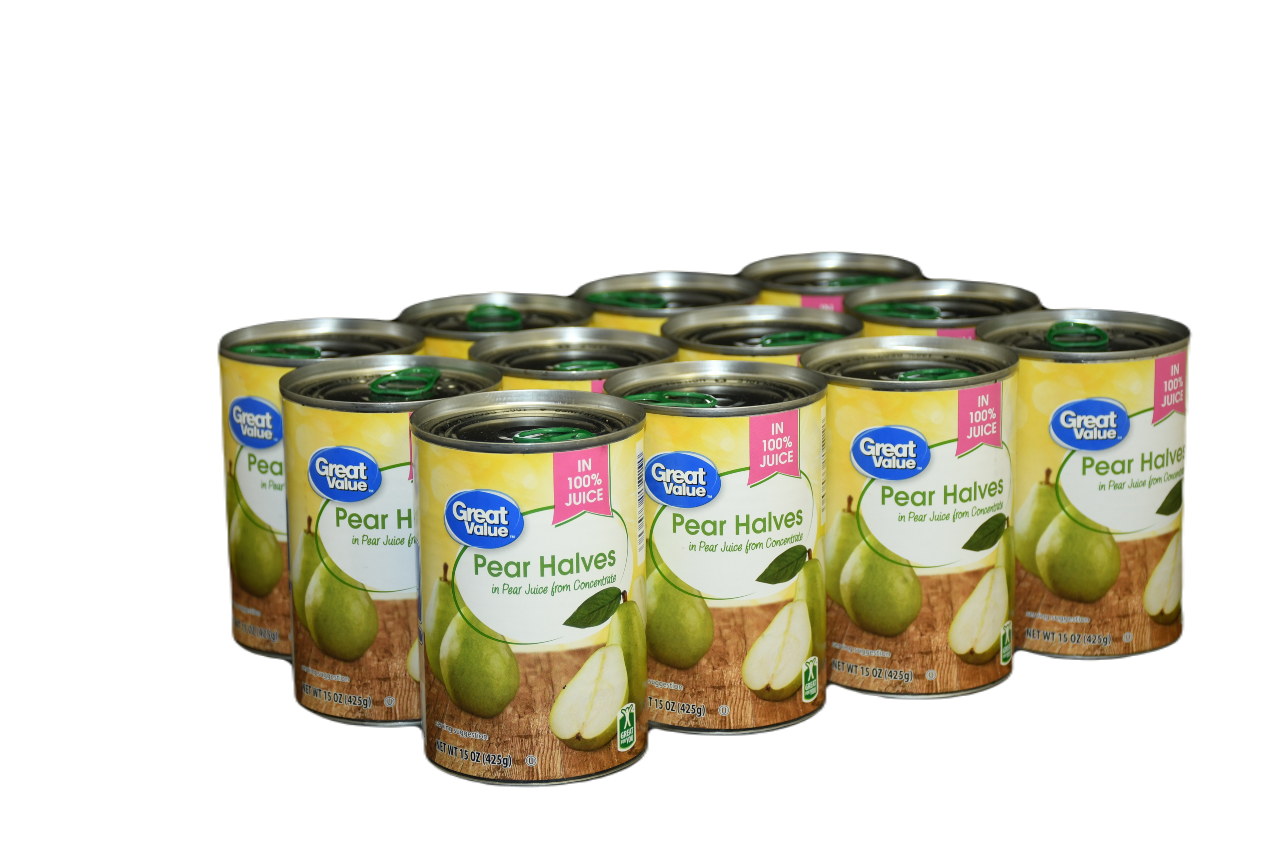 Great Value Pear Halves In 100 Juice 15 Oz 