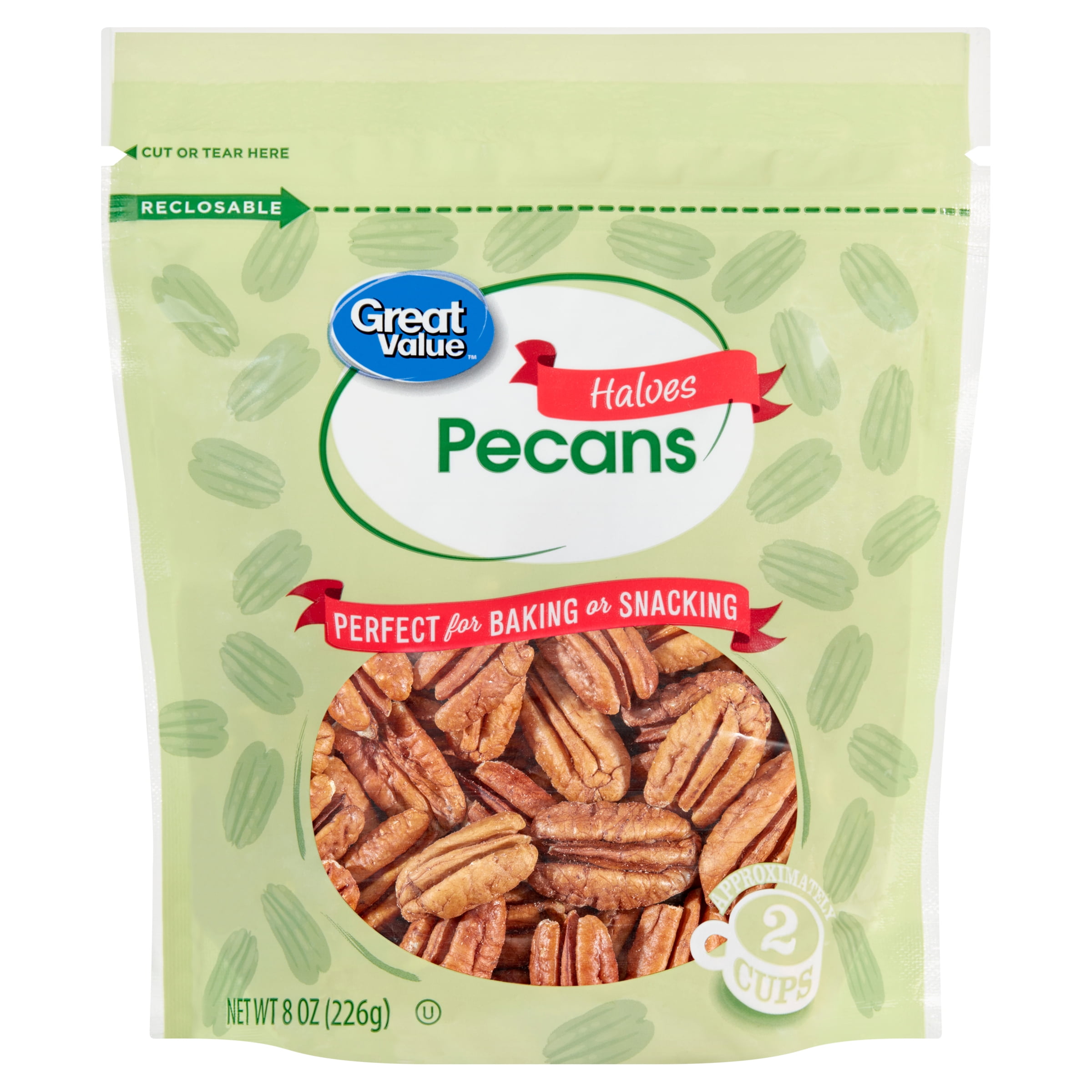 Great Value Pecan Halves, 8 oz - Walmart.com