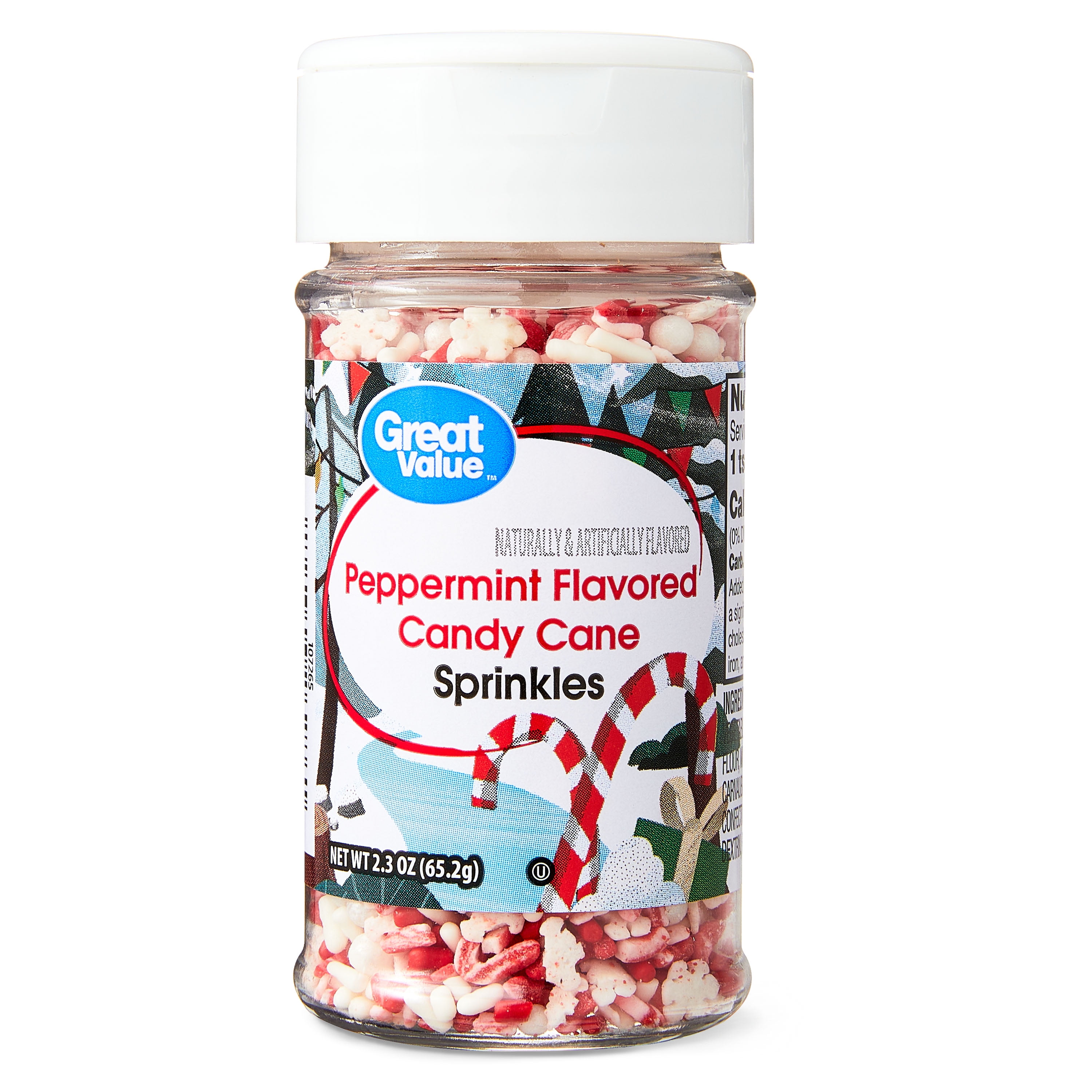 Great Value Peppermint Flavored Candy Cane Sprinkles, 2.3 oz - Walmart.com