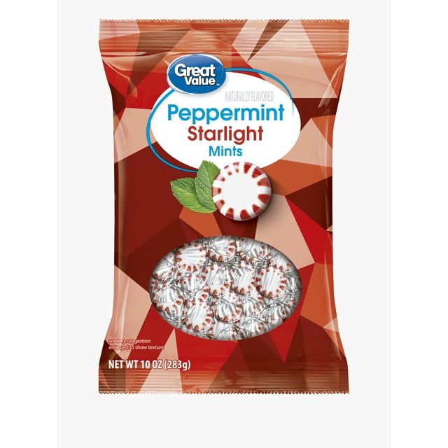 Great Value Peppermint Starlight Mints Hard Candy, 10 oz Bag - Walmart ...