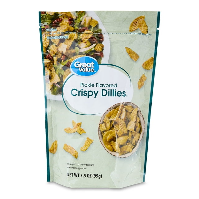 Great Value Pickle Flavored Crispy Dillies Salad Topping, 3.5 oz ...