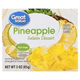 Great Value Pineapple Gelatin Dessert, 3 oz, Tropical Fruit Flavored ...