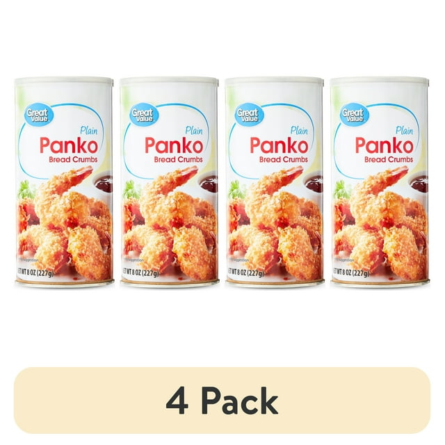 (4 pack) Great Value Plain Panko Bread Crumbs, 8 oz - Walmart.com
