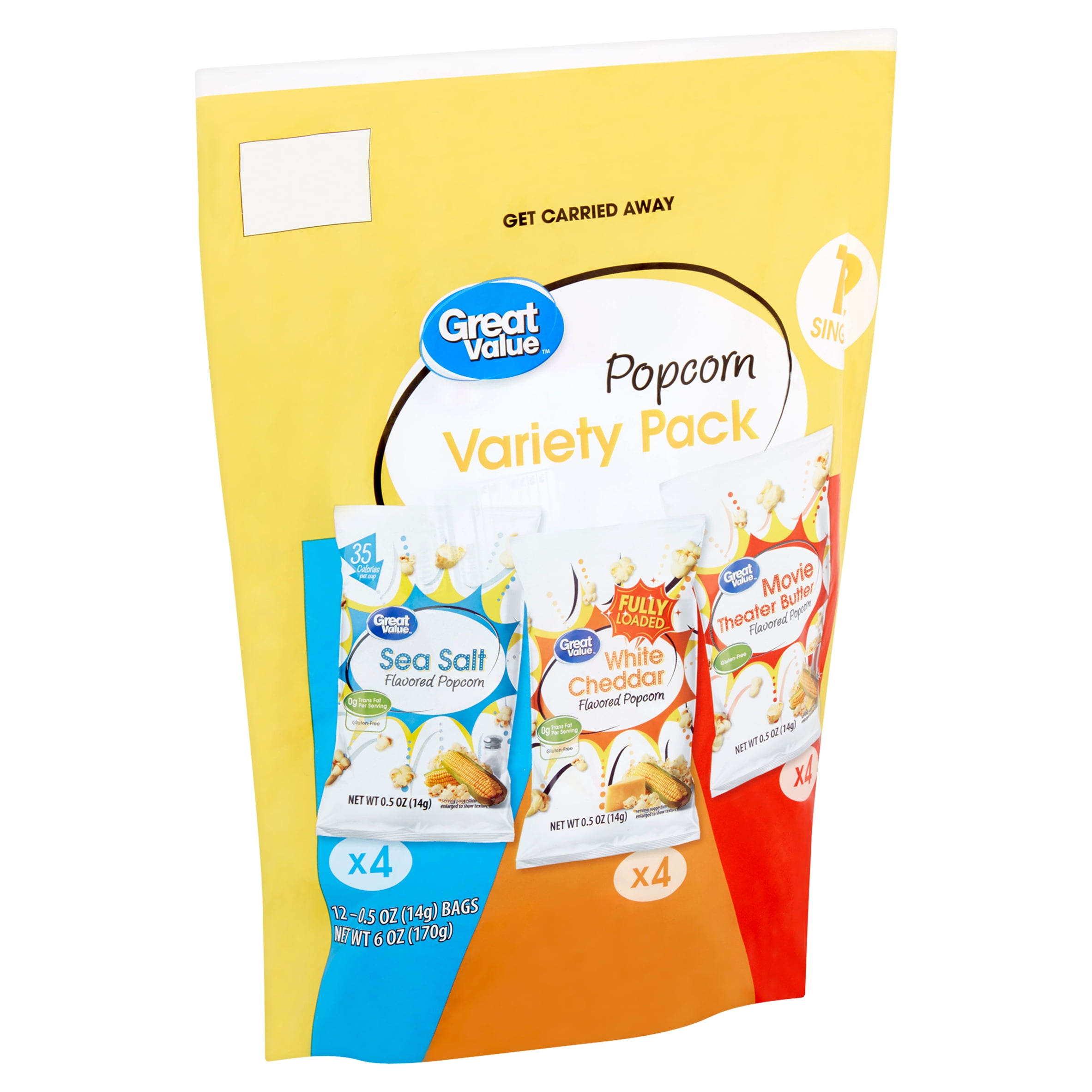 Great Value Popcorn Variety Pack for Breakroom Snacks - Walmart ...