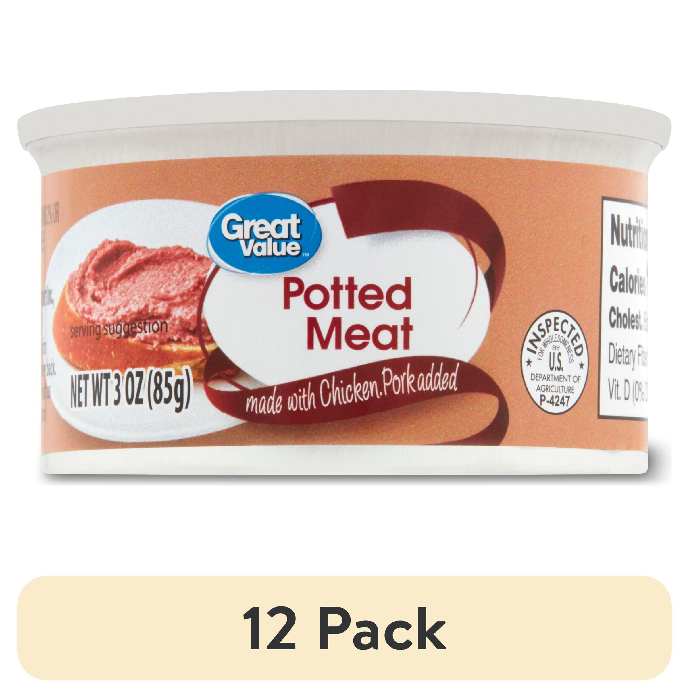 (12 pack) Great Value Potted Meat, 3oz Can - Walmart.com