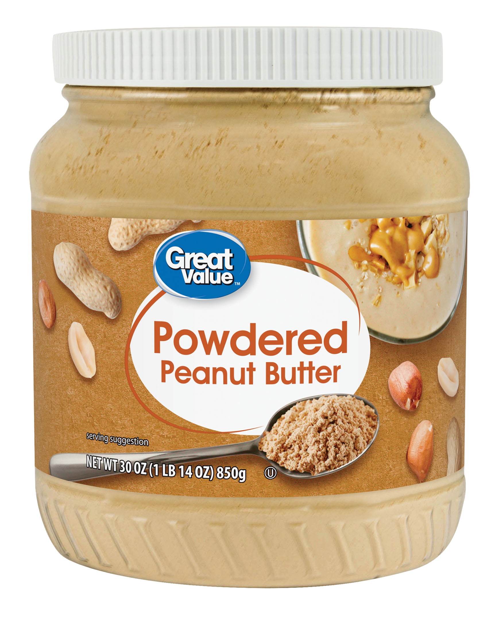 Great Value, Gluten-Free Powdered Peanut Butter, 30 oz - Walmart.com