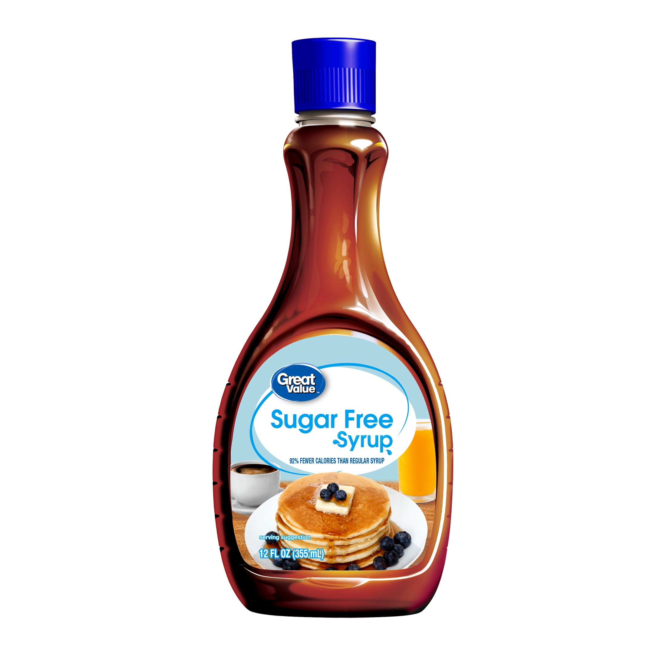 Great Value Sugar-Free Maple Flavor Syrup, 12 fl oz Plastic Bottle, No ...