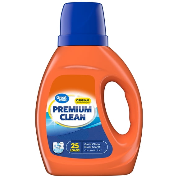 Great Value Laundry Detergent, Original, 34 oz, 25 loads, fights stains ...