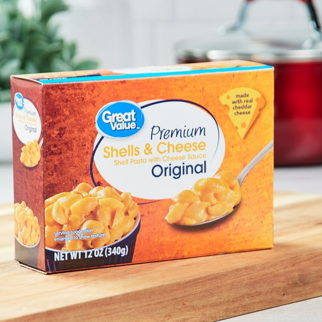 Great Value Premium Original Shells & Cheese, 12 oz - Walmart.com