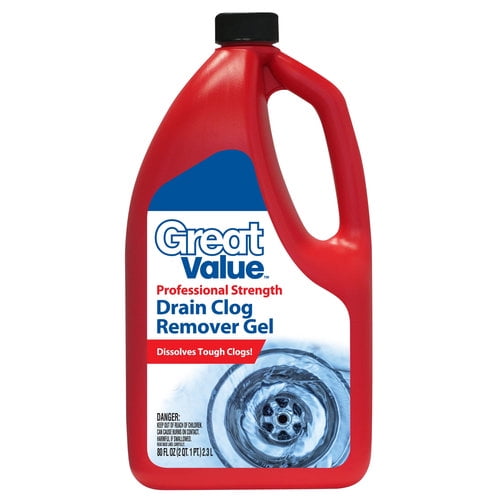 Great Value Professional Strength Drain Clog Remover Gel, 80 oz ...