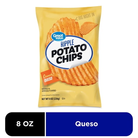 Great Value Original Rippled Potato Chips, 16 oz - Walmart.com