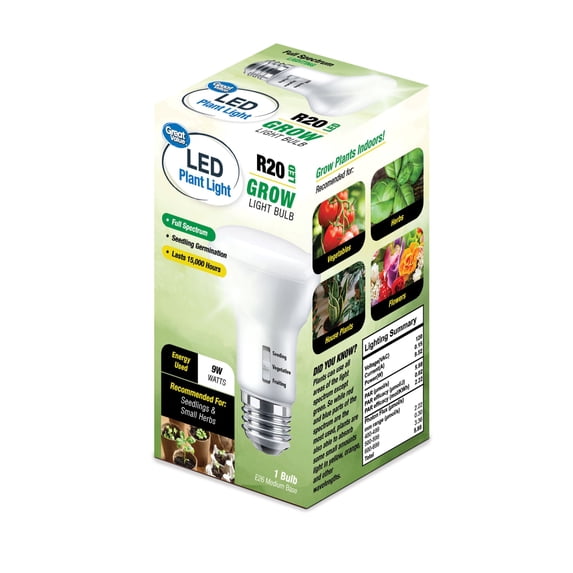 Great Value R20 Color Selectable Grow Light Bulb for Indoor Plants ...