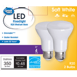 Great Value R20 LED Indoor Floodlight Bulb, 4-Watt (30W Equiv) E26 ...