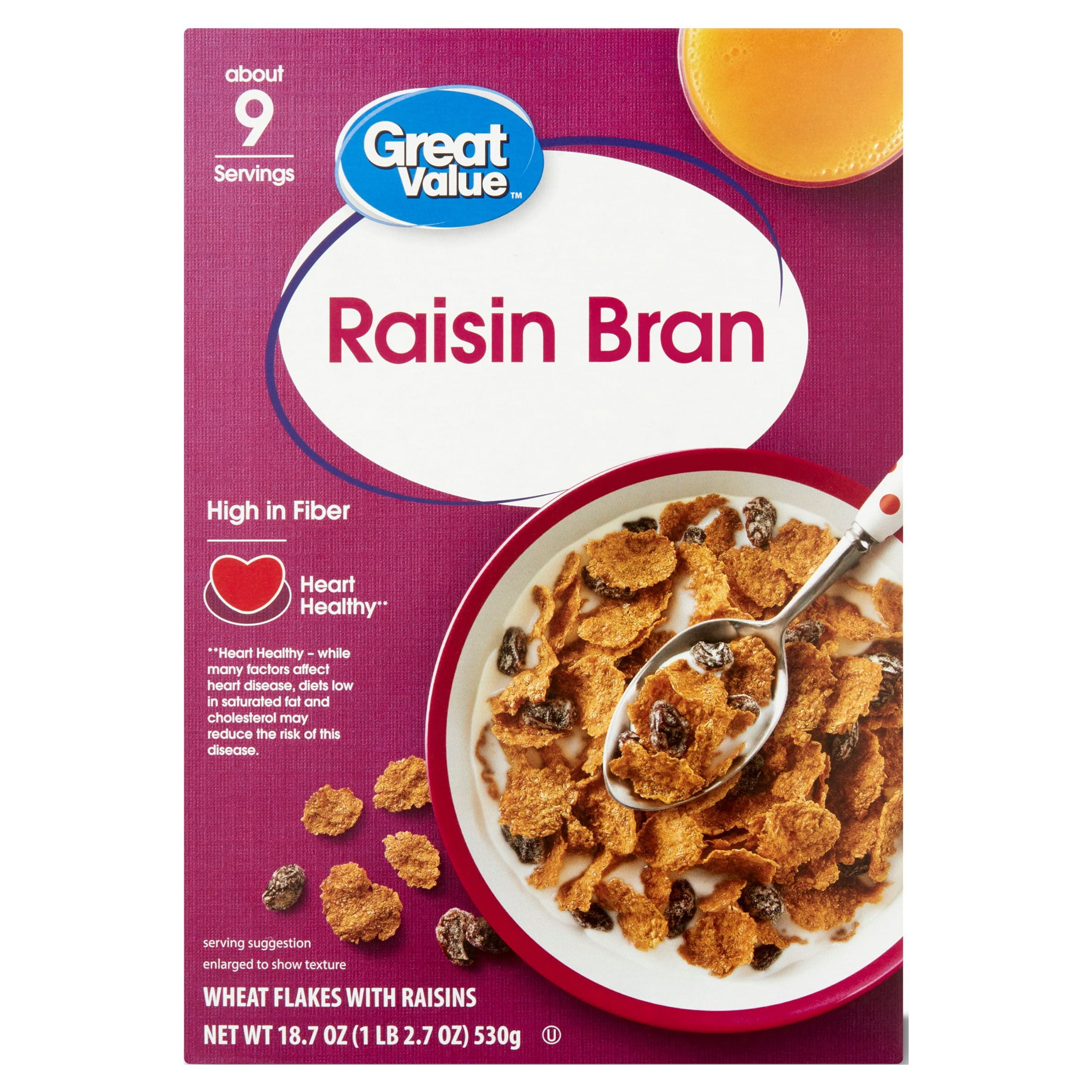 Great Value Raisin Bran Breakfast Cereal | Fig App