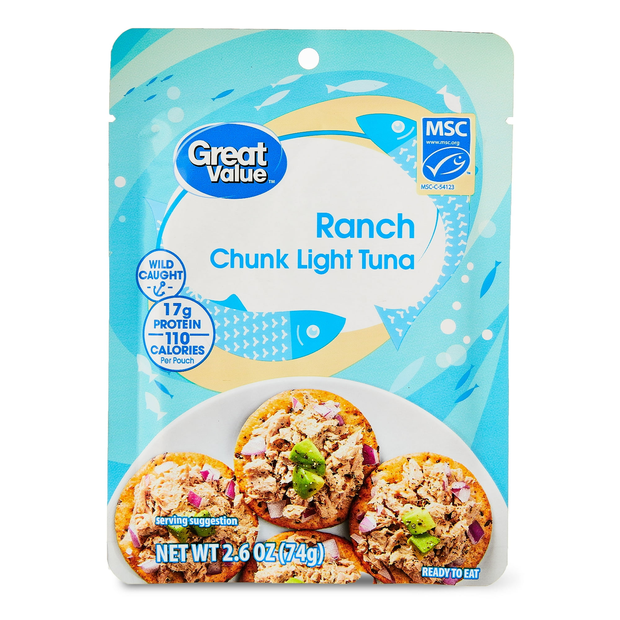 Great Value Ranch Chunk Light Tuna, 2.6 oz Pouch - itFRESH