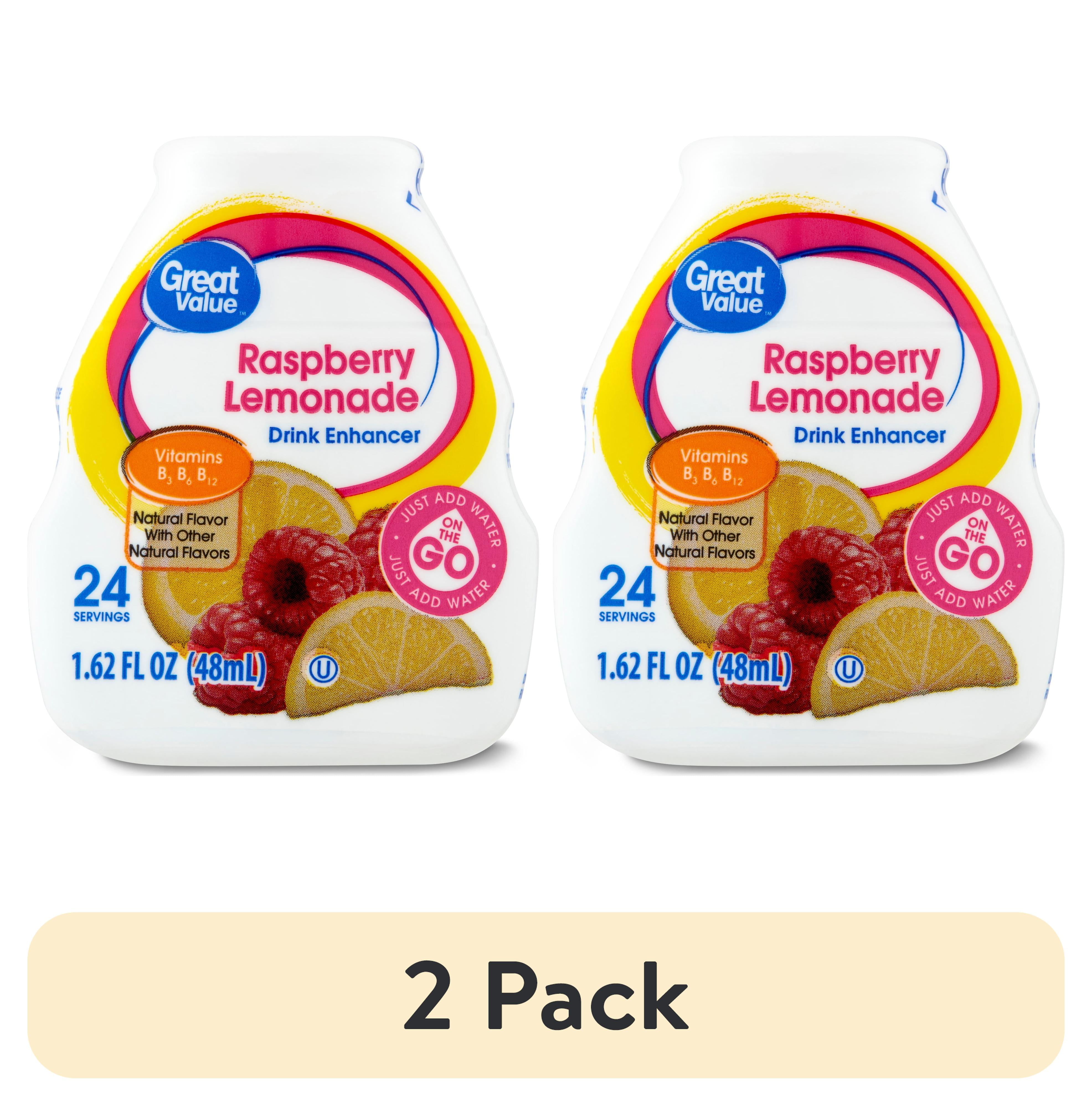 (2 pack) Great Value Raspberry Lemonade Drink Mix, 1.62 fl oz - Walmart.com