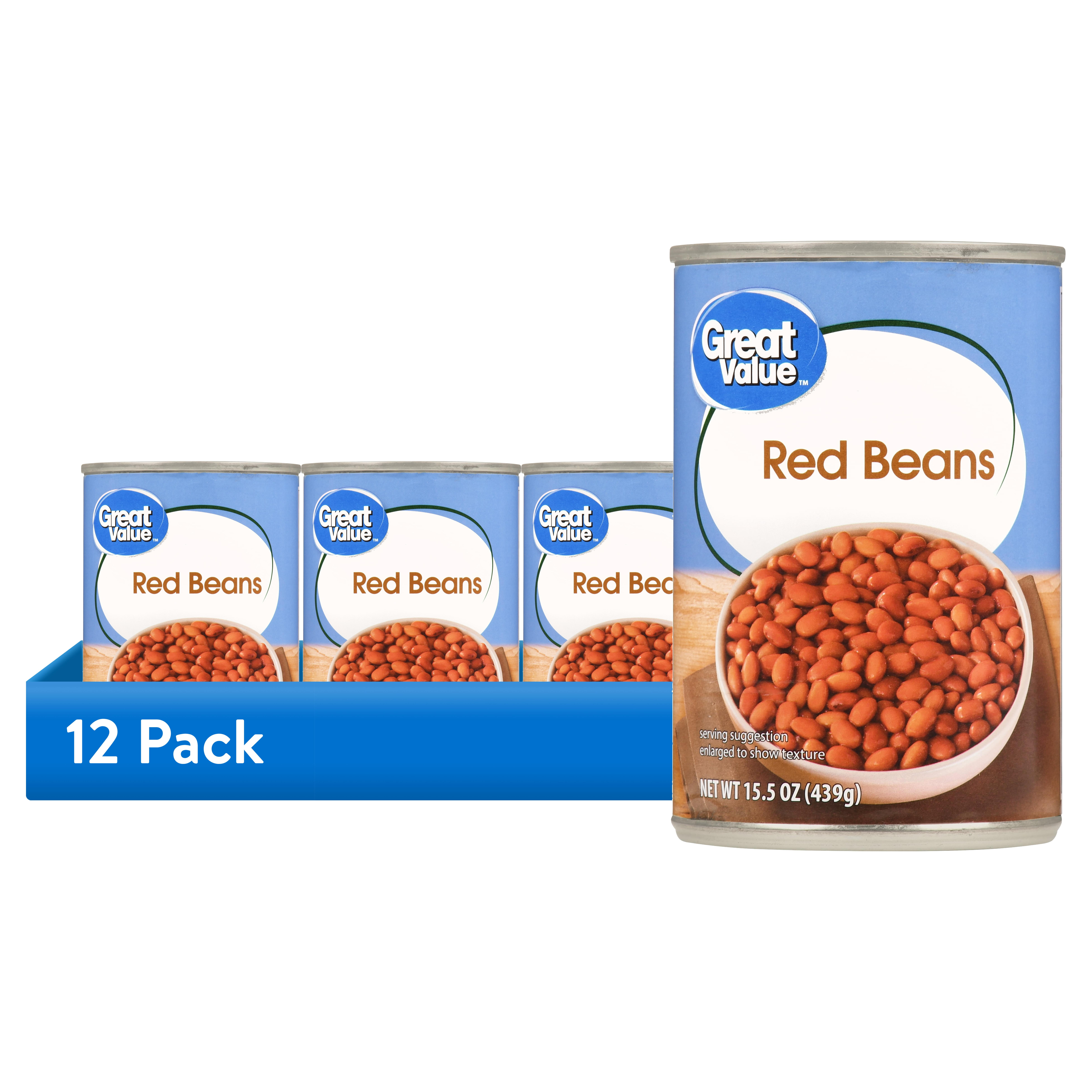 (12 pack) Great Value Red Bean, 15.5 oz - Walmart.com