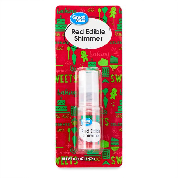 Great Value Red Edible Shimmer Icing, 0.14 oz - Walmart Business Supplies