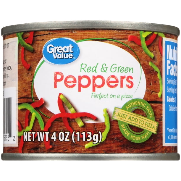 Great Value Red & Green Peppers, 4 oz - Walmart Business Supplies