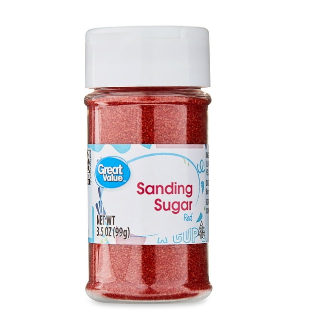 Great Value Red Sanding Sugar, 3.5 oz - Walmart.com