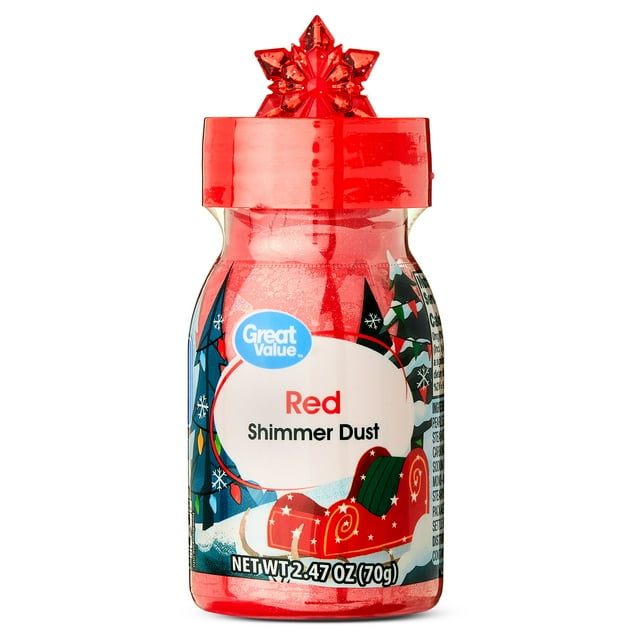 Great Value Red Shimmer Dust, 2.47 oz - Walmart.com