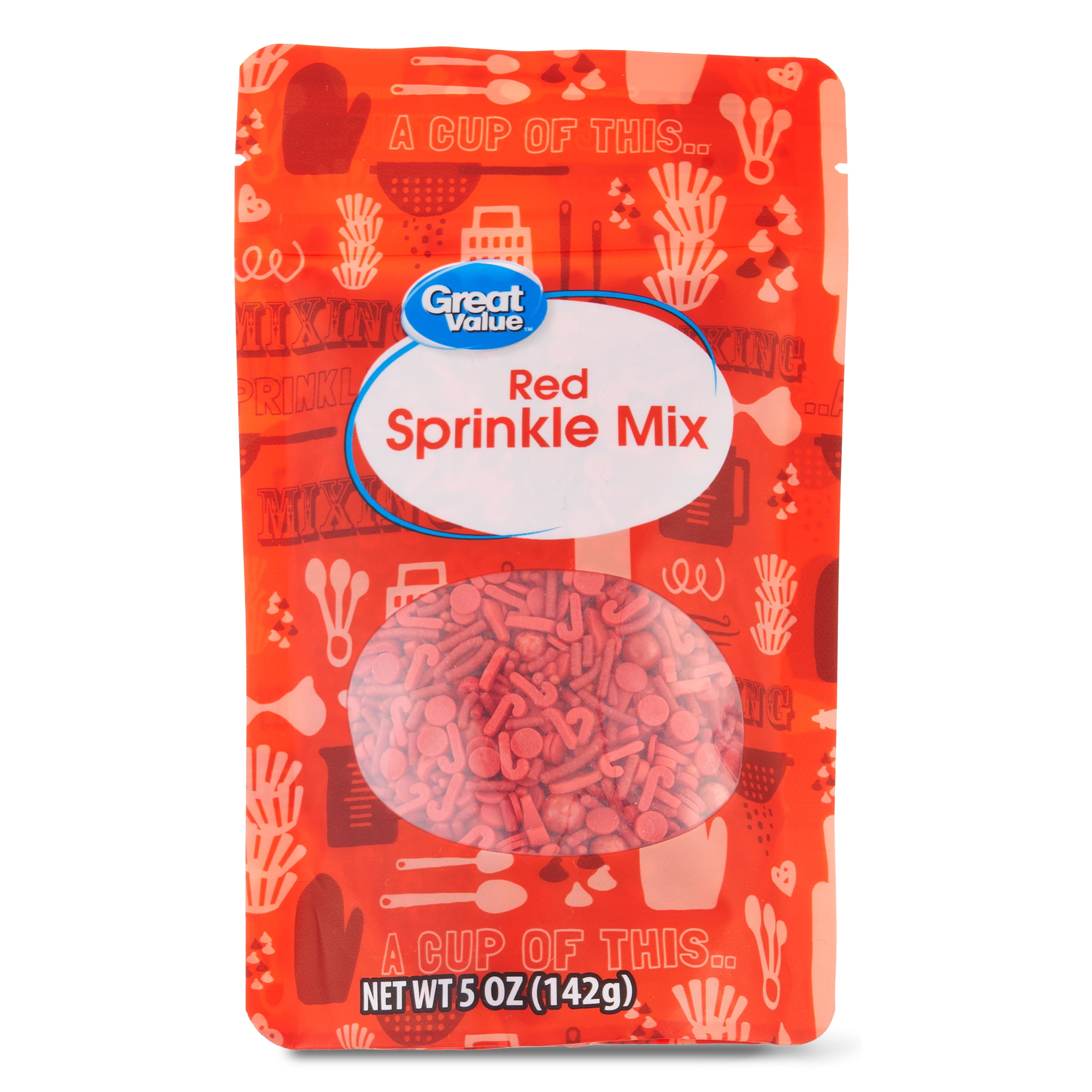 Great Value Red Sprinkle Mix, 5 oz - Walmart.com