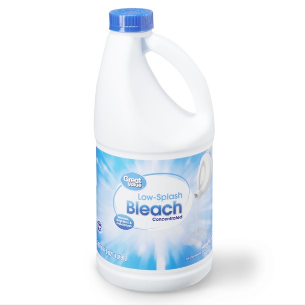 Great Value Regular Low-Splash Bleach, 64 fl oz - Walmart Business Supplies