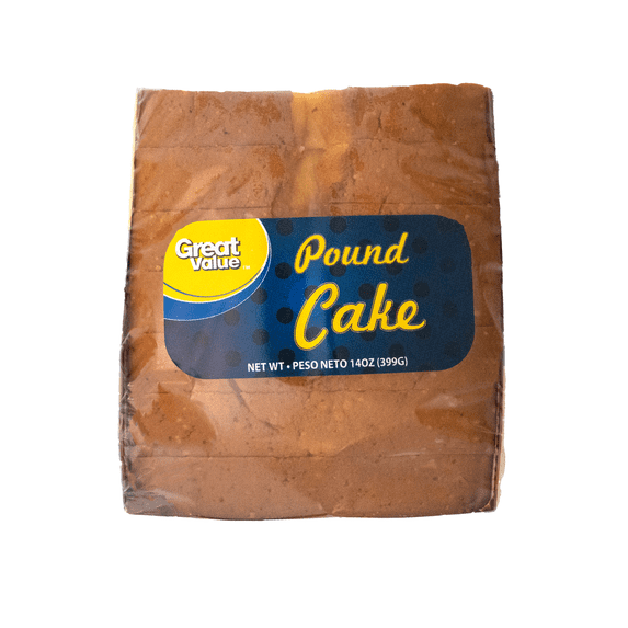 Great Value Regular Pound Cake, Pre Sliced, 14 oz, Shelf Stable ...